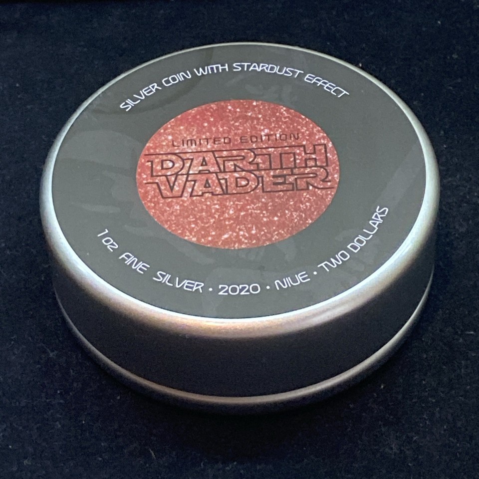 1 Oz Silver Darth Vader Coin with Stardust Effect – .999 Fine – ONLY ...