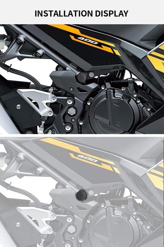 Black Frame Hole Cover Caps For Kawasaki Ninja 400 Z400 2019- Plug ...