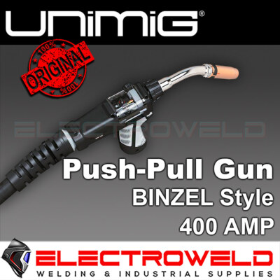 UNIMIG Water Cooled Push Pull MIG Welding Torch, 8m Binzel Style 400A ...