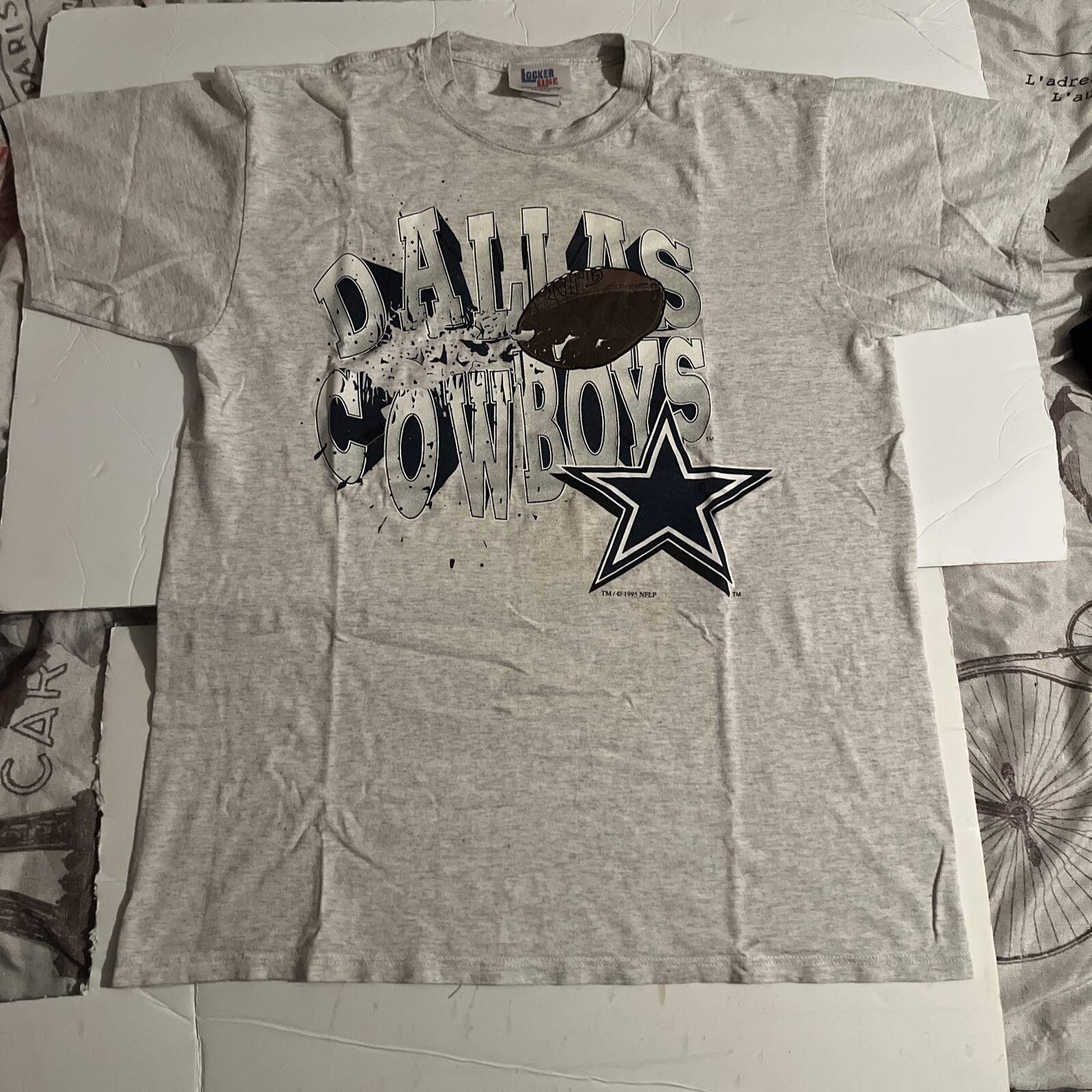 Vintage 1995 NFL Dallas Cowboys Grey Double Stitched … - Gem