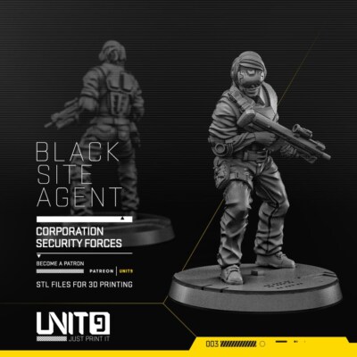 Corp Security Forces - Black Site Agent - 03 | DnD Miniatures ...