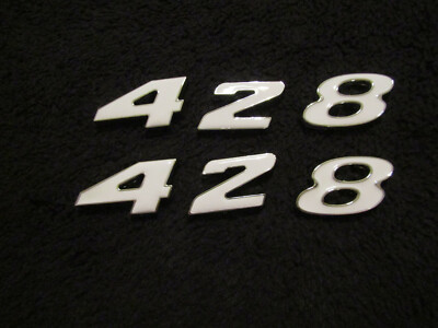 FORD 428 428CJ 428PI ENGINE ID FENDER HOOD SCOOP QUARTER TRUNK EMBLEMS ...