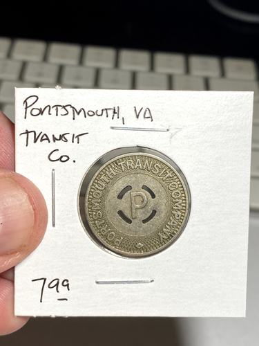 Portsmouth Virginia Transit Co. Transit Token | eBay