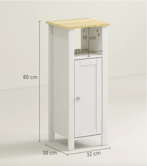Slim Side Table Narrow Phone Cabinet Small Bathroom Storage Cupboard ...