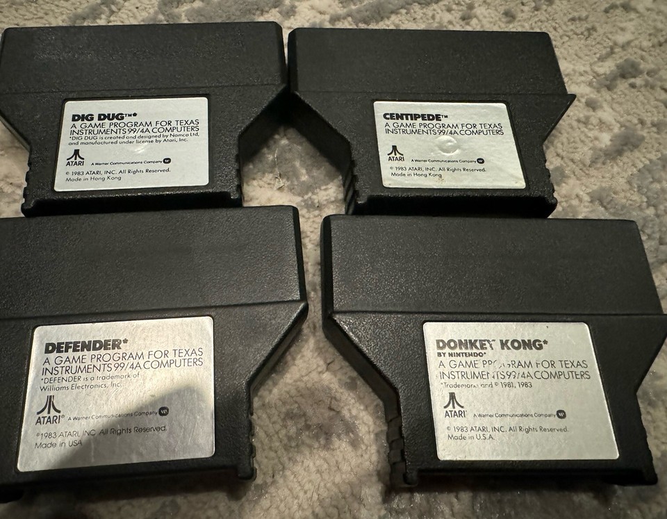 Texas Instruments TI-99/4A Lot Of 37 Game Cartridges. List In ...