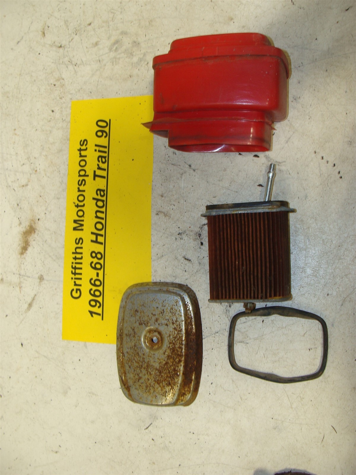 1966 67 68 HONDA TRAIL 90 CT90 OEM airbox filter intake cover breather ...