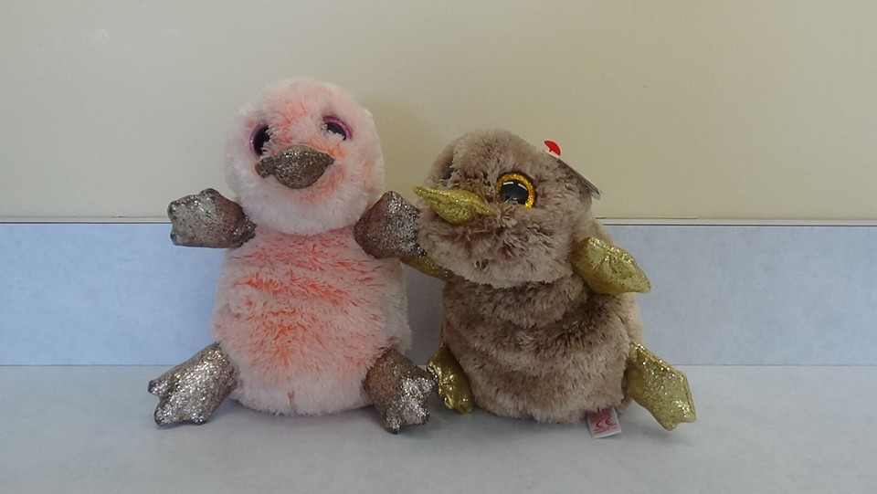 TY Beanie Boos - 1 NWT PERRY the Platypus and 1 Used Wilma the Platypus ...