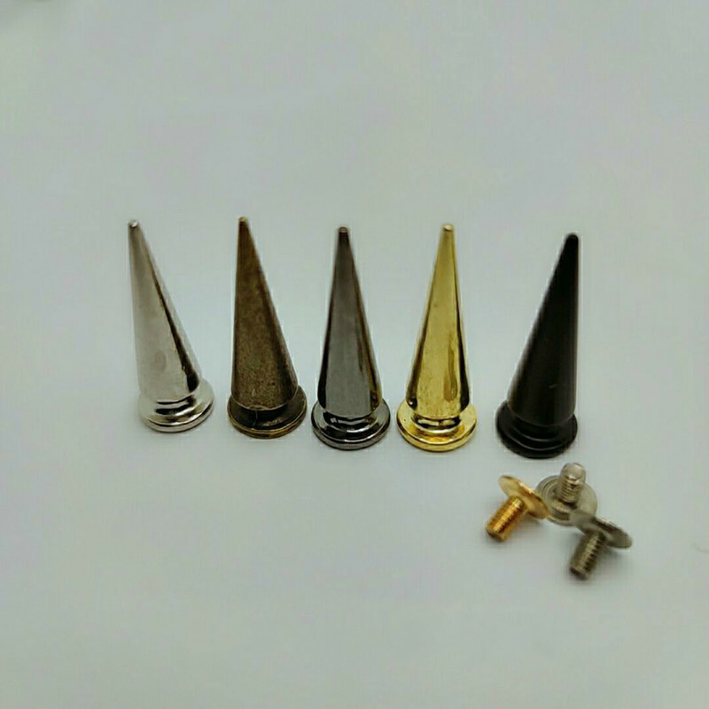 20X Metal Punk Pyramid Cone Rivet Studs Nail Spikes Rock Leather Craft ...