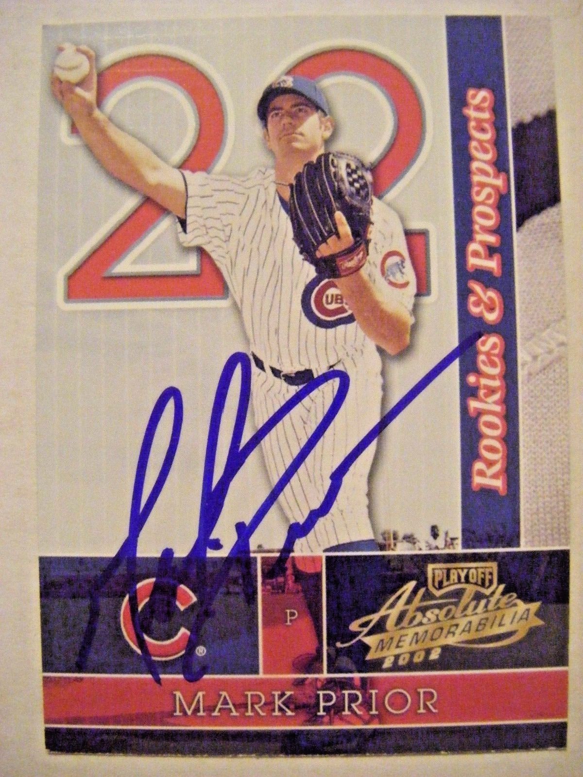 MARK PRIOR signed CUBS 2002 Playoff Absolute Rookie Prospects baseball ...