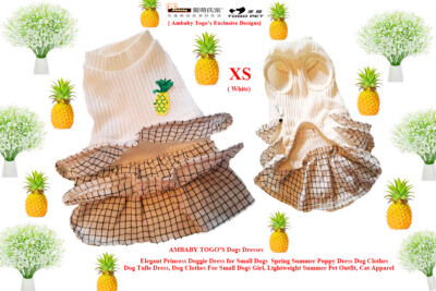 AMBABY XS Chihuahua Dog Girl Clothes Pet Apparel Doggy Cats Clothing ...