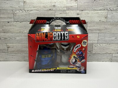 Ninja Bots Hilarious Battling Robot (Blue) with 3 Weapons, Trainer and ...