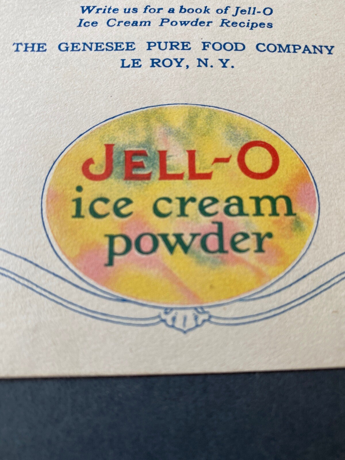 Jello Ice Cream Powder Pamplet 1920s Advertising | eBay