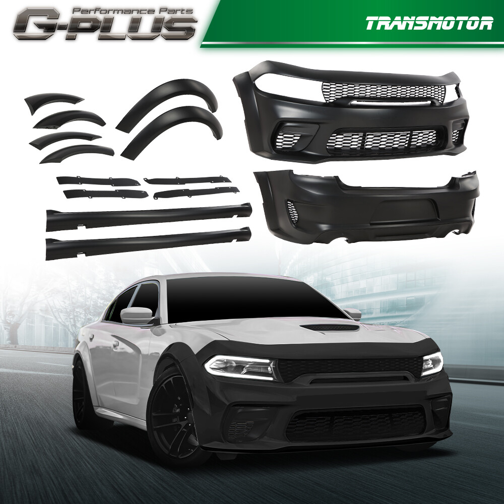 Fit For 2015-2023 Dodge Charger Widebody Kit Front and Rear Bumper ...