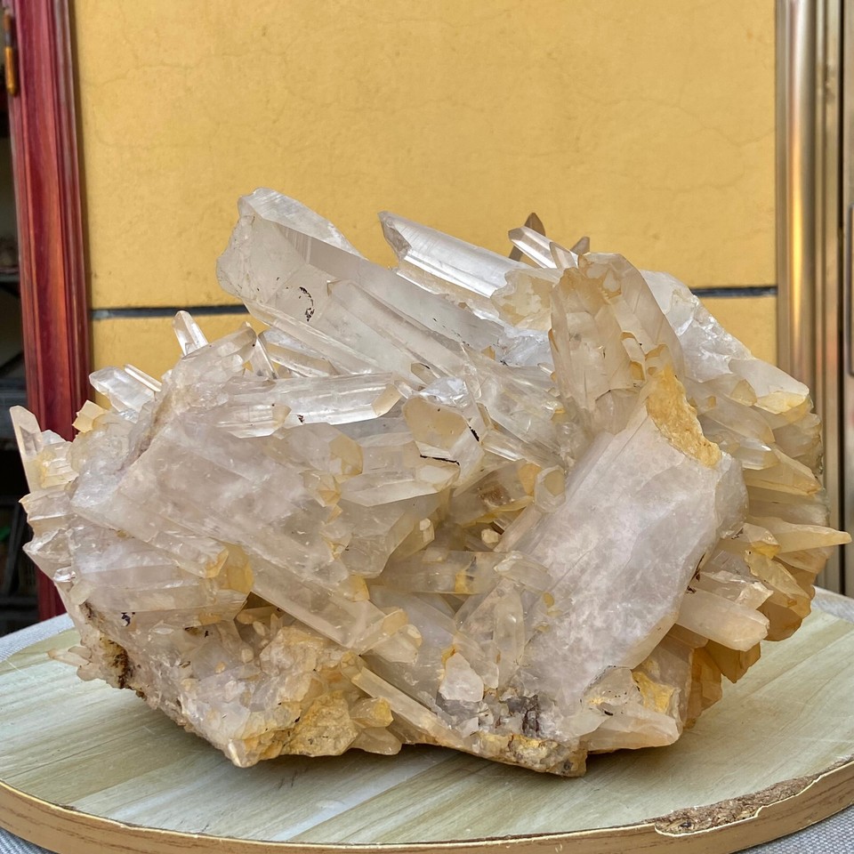 43.7LB Large Natural Clear White Quartz Crystal Cluster Energy Healing ...