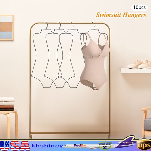 10PCS Swimsuit Hangers Body Shape Bikini Hanger Lingerie Display Metal ...