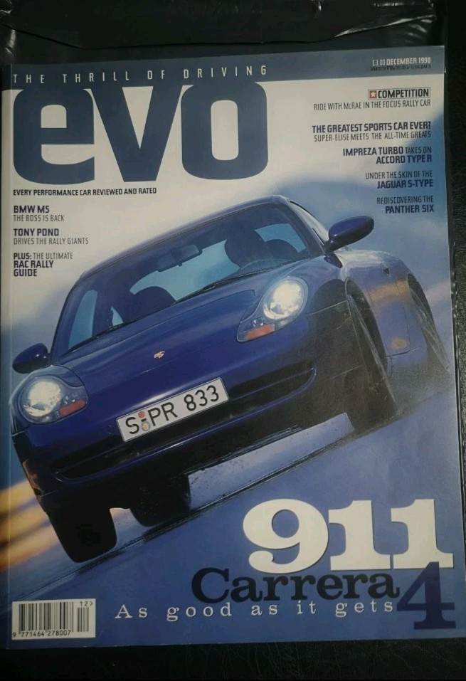 EVO MAGAZINE Issue 002 December 1998 (Porsche 996 C4, BMW E39 M5) | eBay UK