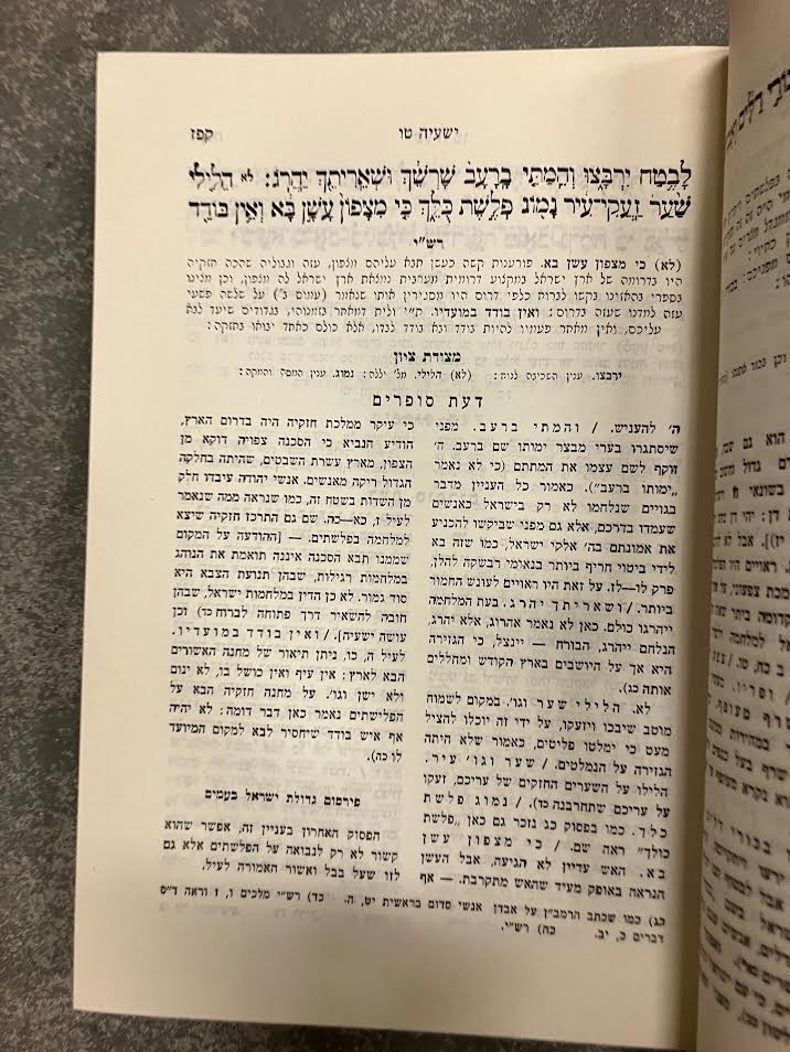DAAT SOFRIM on YESHAYA ISAIAH Hebrew R. CHAIM DOV RABINOWITZ דעת סופרים ...