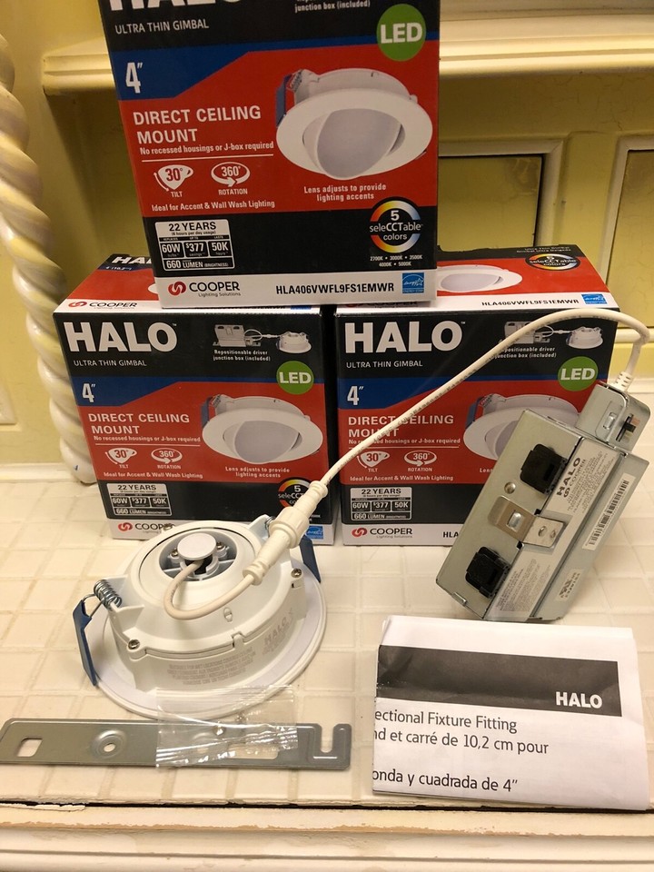 Halo HLA4 4" 2700K-5000K Selectable Color Temperature LED Recessed ...