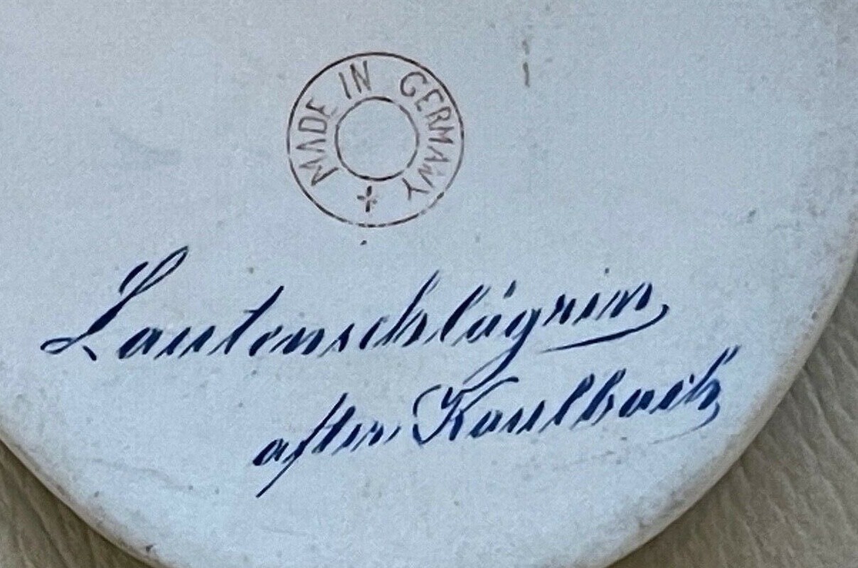 Antique Hand Painted German Porcelain Portrait Plaque Signed Brodel | eBay