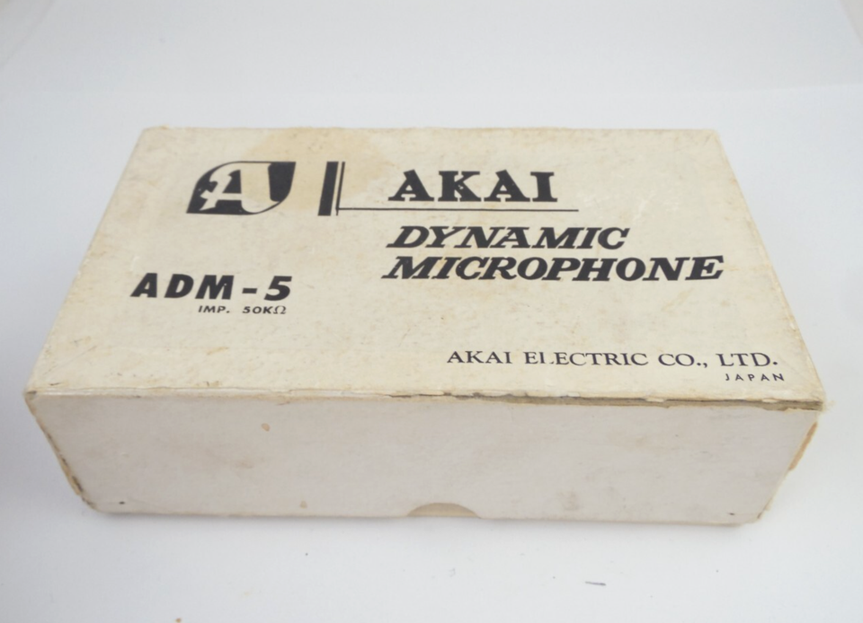 "Akai" ADM-5, Dynamic Microphone Vintage '60's w/box Reel to Reel Japan ...