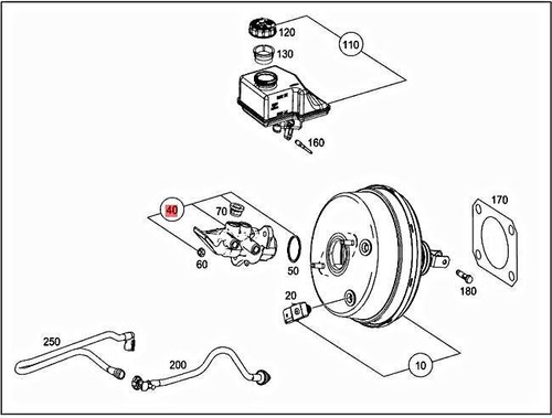 Genuine MERCEDES Gl Gle Gls C292 W166 X166 Ts master brake cylinder ...