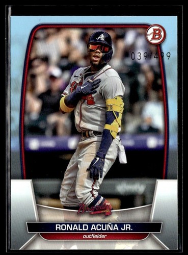 2023 Bowman Sky Blue Ronald Acuna Jr. 039/499 Atlanta Braves #92 | eBay