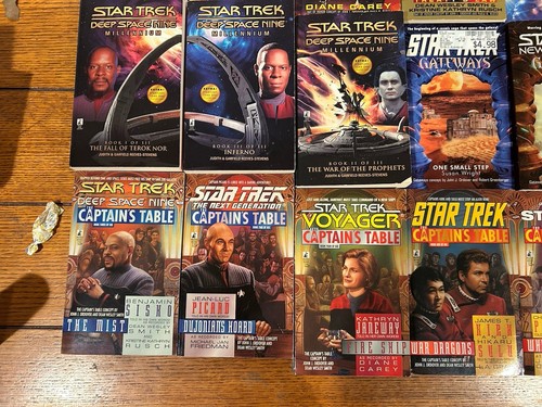 Star Trek Books TOS-TNG-DSN-VOYAGER Lot Of 28 Books all 1st ed. & 1st ...