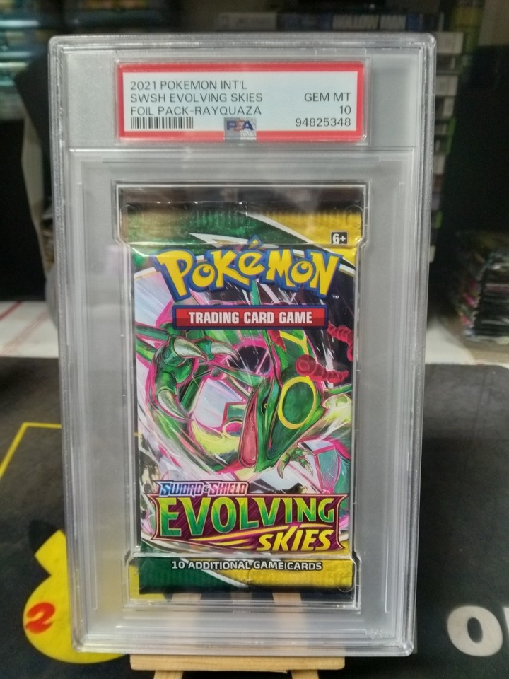 Pokemon Evolving Skies Rayquaza Art Authentic Graded Sealed Booster ...