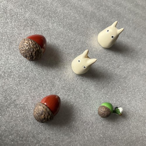 My Neighbor Totoro Mini Figure Acorn Set - 2 Tiny Totoros - Used | eBay