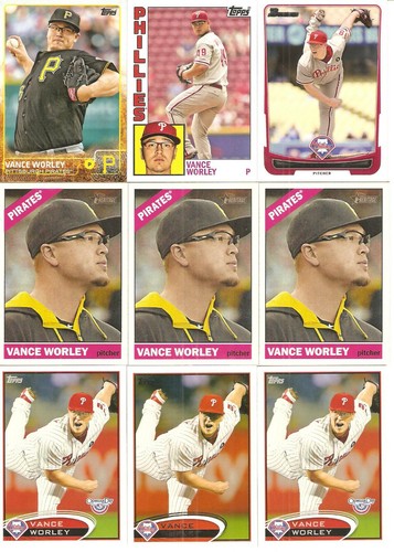 18 CARD VANCE WORLEY BASEBALL CARD LOT 232 | eBay