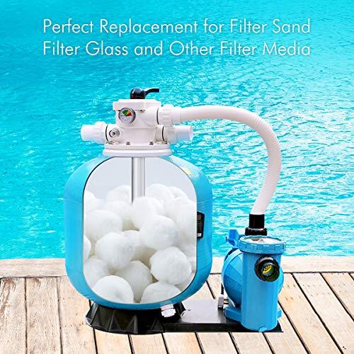 1.5Lbs Pool Filter Balls Reusable Media Filter Equivalent to 50Lbs Pool ...