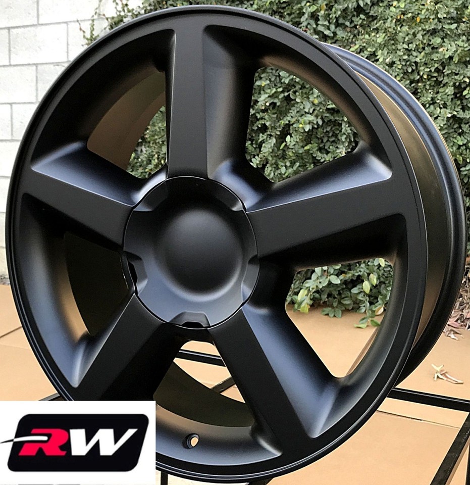 20 inch Chevy Suburban LTZ 5308 Factory Style Wheels Matte Black Rims ...