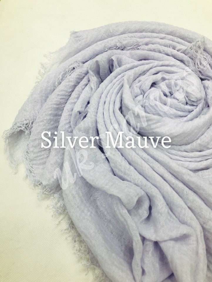 New Style Crinkle Scarf Hijab Plain Maxi Headscarf Crimp Scarves Shawl ...