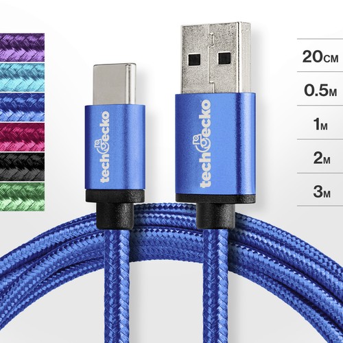 Heavy Duty USB Charger Cable Braided Fast Charging Lead for Samsung USB ...