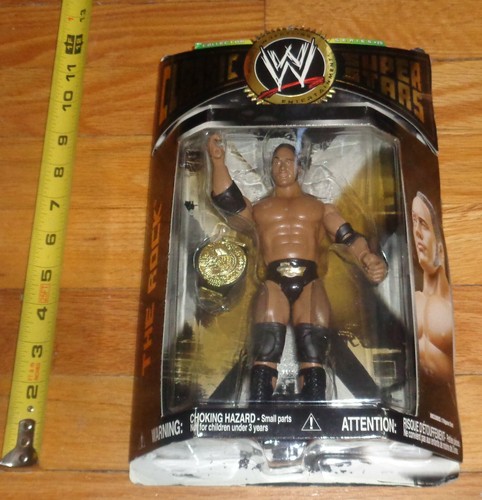2008 WWF WWE Jakks The Rock Dwayne Johnson Classic Wrestling Figure ...
