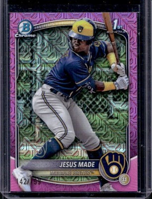 2025 Bowman Jesus Made Chrome Mega Box Pink Refractor 1st #142/199 | eBay