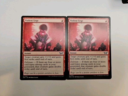×2 Violent Urge #0164Duskmourn: House of Horror Magic The Gathering MTG ...