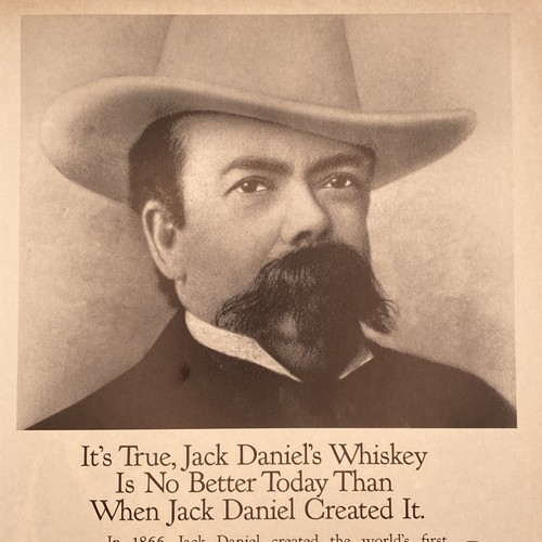 1990 Jack Daniel's PRINT AD Tennessee Whiskey Jack Daniel Portrait Bar ...