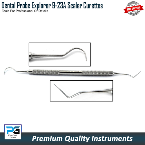 Periodontal Probe 9 Explorer 9/23 Dental Tartar Calculus Plaque Remover ...