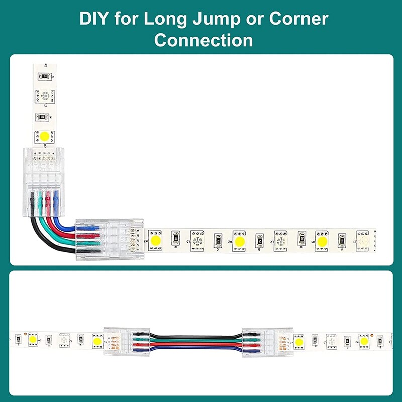 16.4Ft RGB LED Wire 22 AWG 4Pin RGB Wire with LED Strip Connector 22 ...