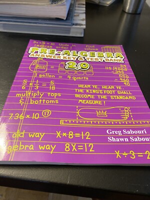 Teaching Textbooks Pre-Algebra Answer Key Test Bank 2.0 Version Clean ...