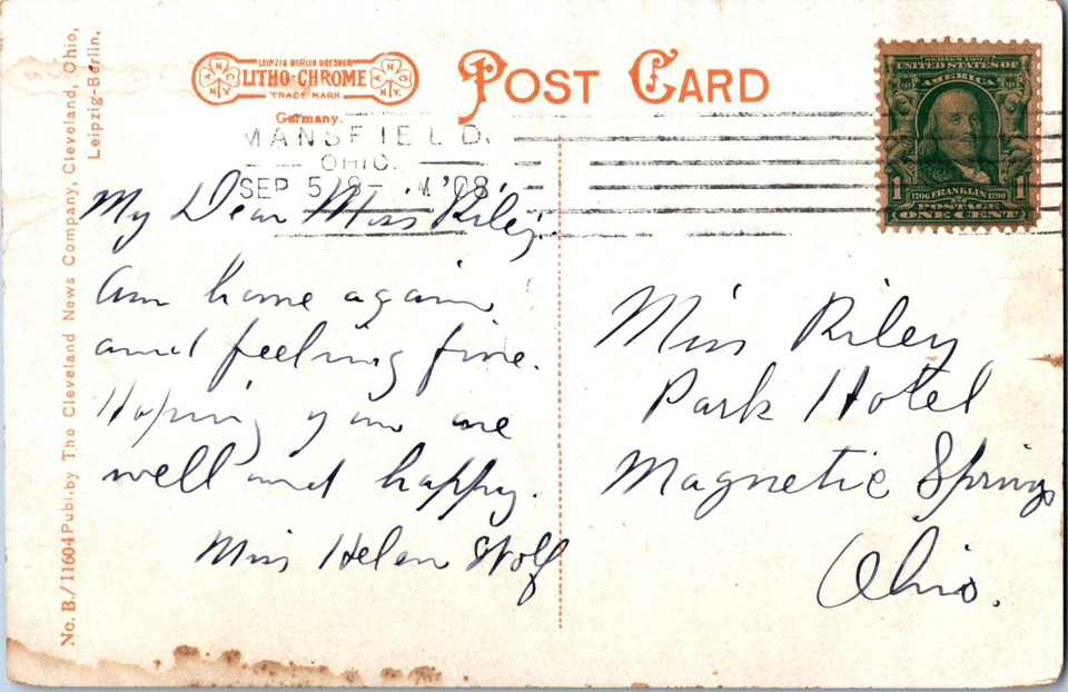 Vintage Postcard OHIO St Luke's Church Mansfield OH 1908 | eBay