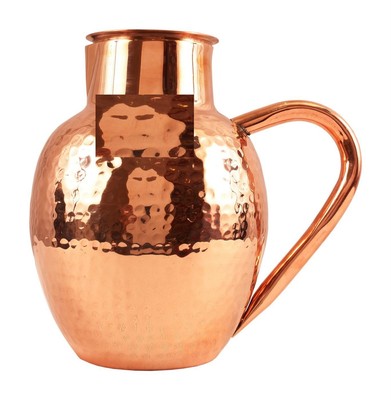 Hammered Royal Surahi Design Copper Water Jug 1600 ml Storage & Serving ...