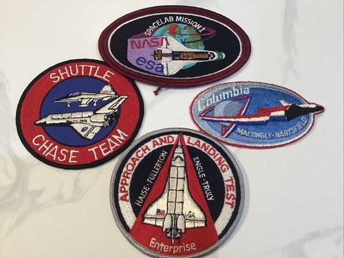 (4) NASA Shuttle/ Space lab Patch Lot. Enterprise, Columbia Chase Team | eBay