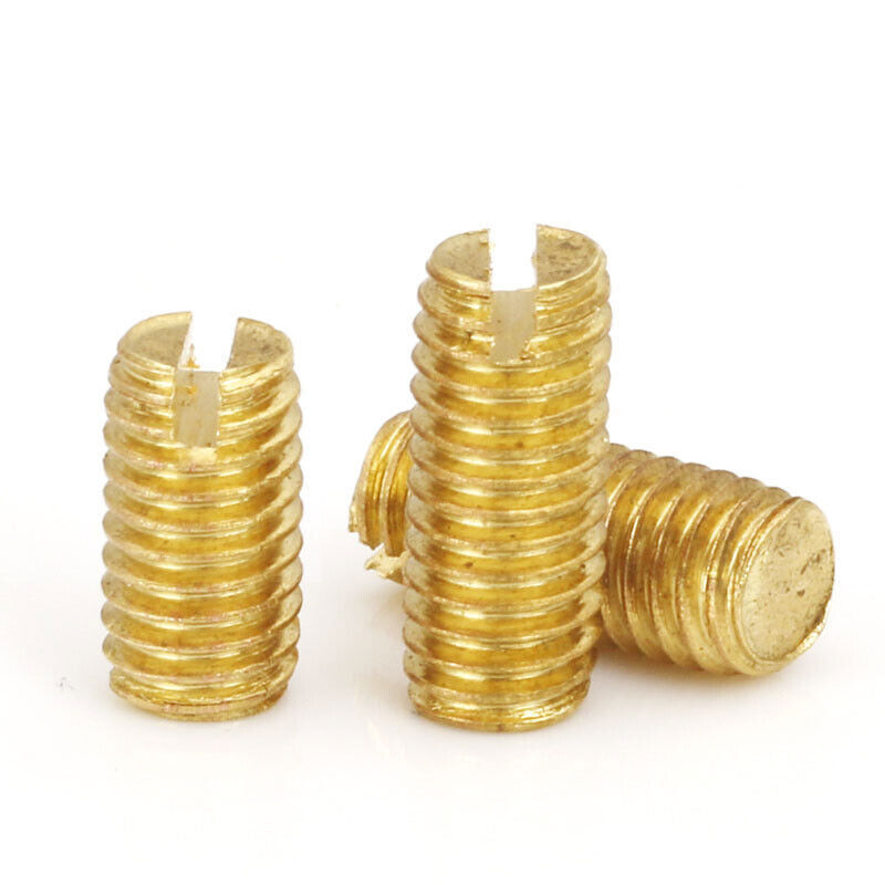 32pcs M5 brass screws set bolts slotted screw flat end bolt grub ...