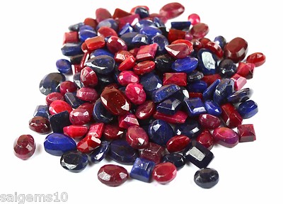 100-1000 Ct. Natural Mix Shape Ruby & Sapphire Gemstone Wholesale Lot ...