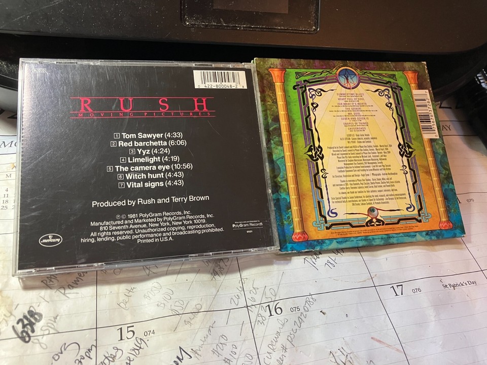 RUSH 2 CD LOT: FEEDBACK + MOVING PICTURES ORIGINAL EDITIONS | eBay