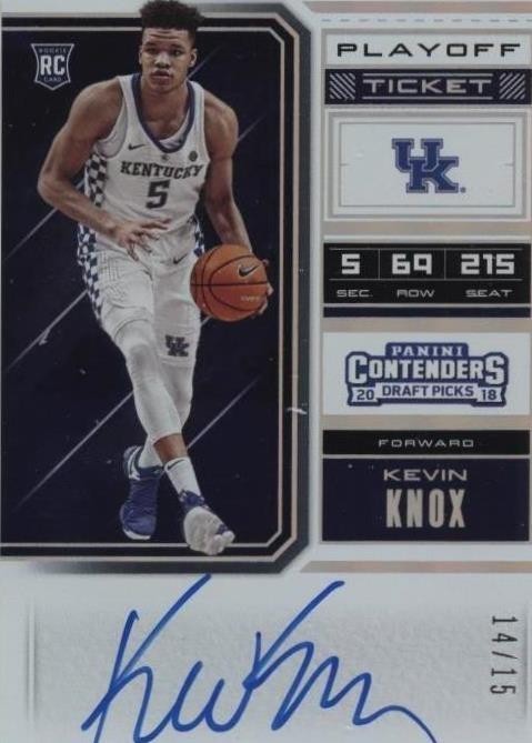 2018 Panini Contenders Draft Picks - RPS Variation A Kevin Knox #61 ...