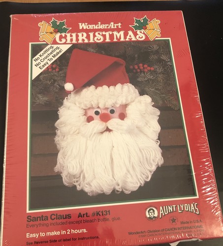 WonderArt Christmas Santa Claus Holiday Art Kit #K131 Aunt Lydias Easy ...