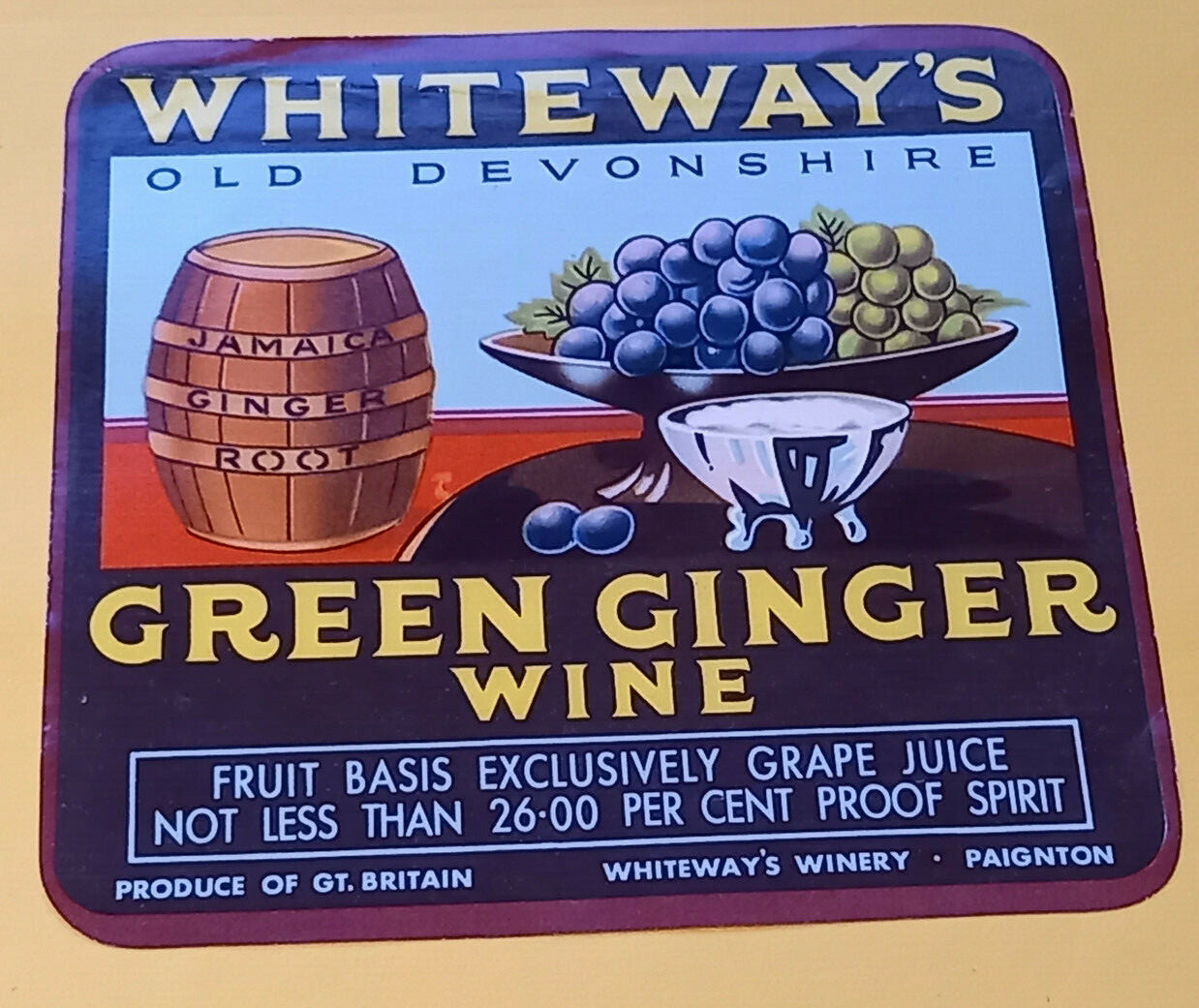 Whiteways - Paignton - Green Ginger Wine - Vintage Bottle Label ...